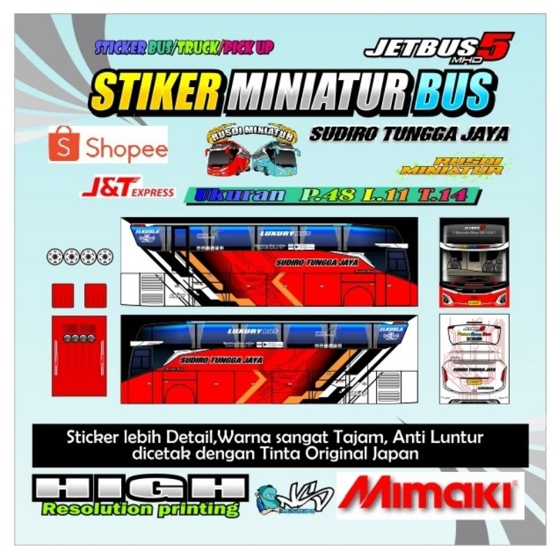 Jual stiker miniatur bus STJ JB5 | Shopee Indonesia