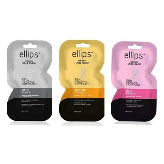 Jual Ellips Hair Mask Keratin 18gr / Vitamin Hair Mask Pro - Masker ...