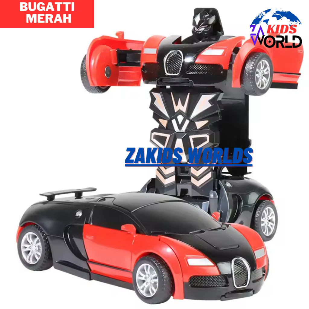 Jual Mainan Anak Laki Laki transformer Mobil Bugatti Tabrak Berubah ...