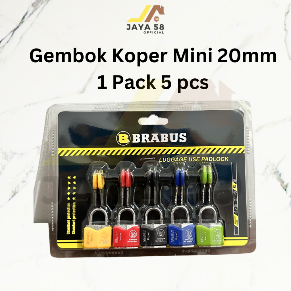 Jual Gembok Koper Tas Warna Warni Mini Ukuran 20mm Isi 5 set BRABUS ...