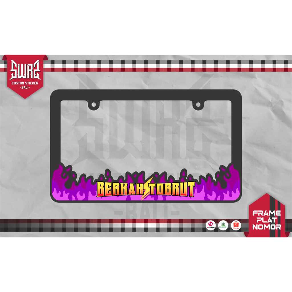 Jual FRAME PLAT NOMOR MOTOR AKRILIK CUSTOM API | Shopee Indonesia