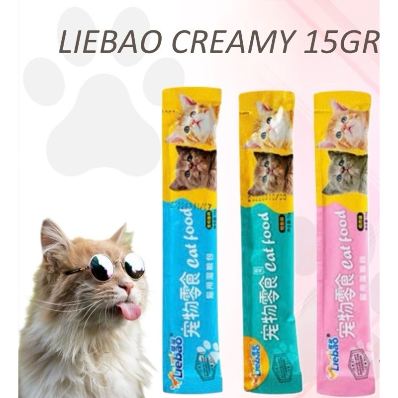 Jual Liebao snack kucing - snack kucing lie bao 15gr | Shopee Indonesia