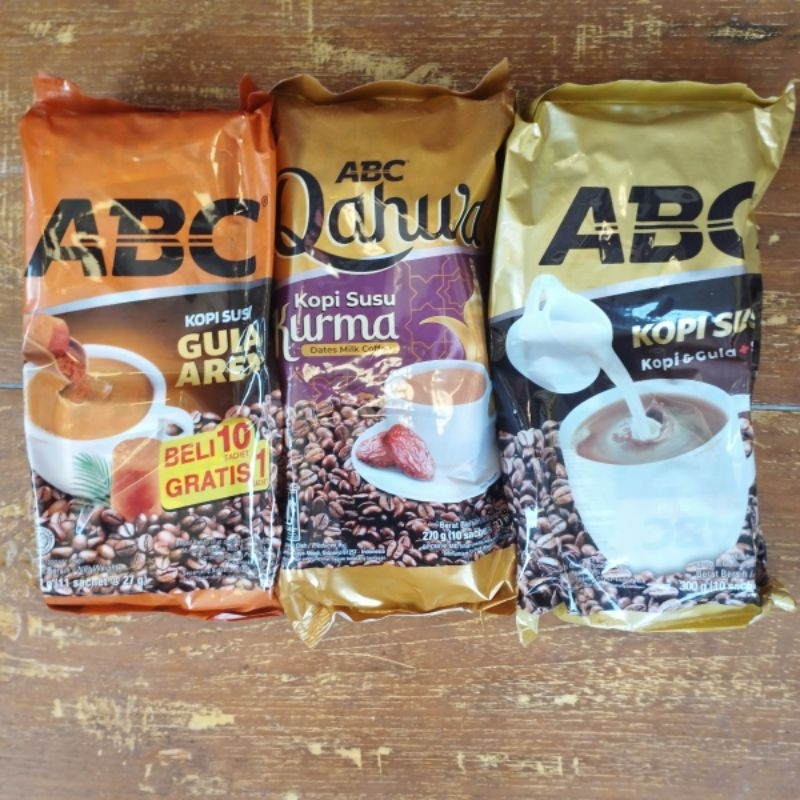Jual Kopi ABC Qahwa Kopi susu kurma gula aren white coffee 11 sachet 10 ...