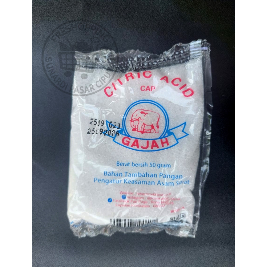Jual Citrun cap gajah 50gr citric acid asam sitrat pemutih pembersih ...