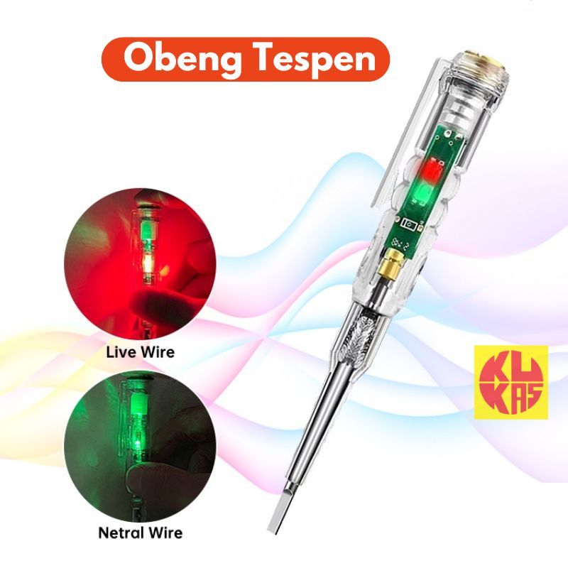 Jual Obeng Tester TesPen Obeng Tes with Indicator Dual LED AutoShope ...