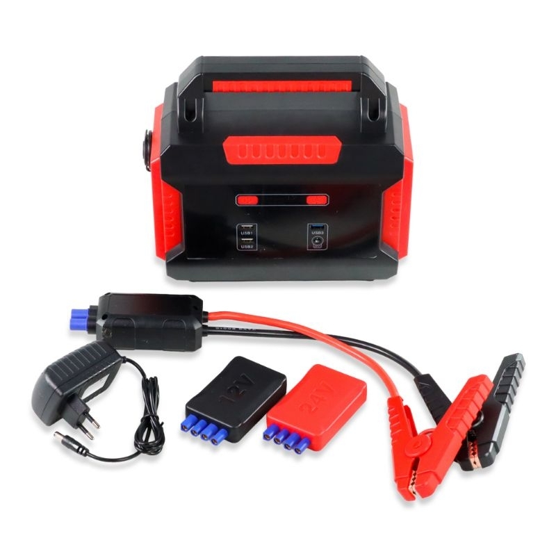 Jual Jumper Aki Mobil Car Jumper Starter 12V 24V 42000mAh Triple USB ...
