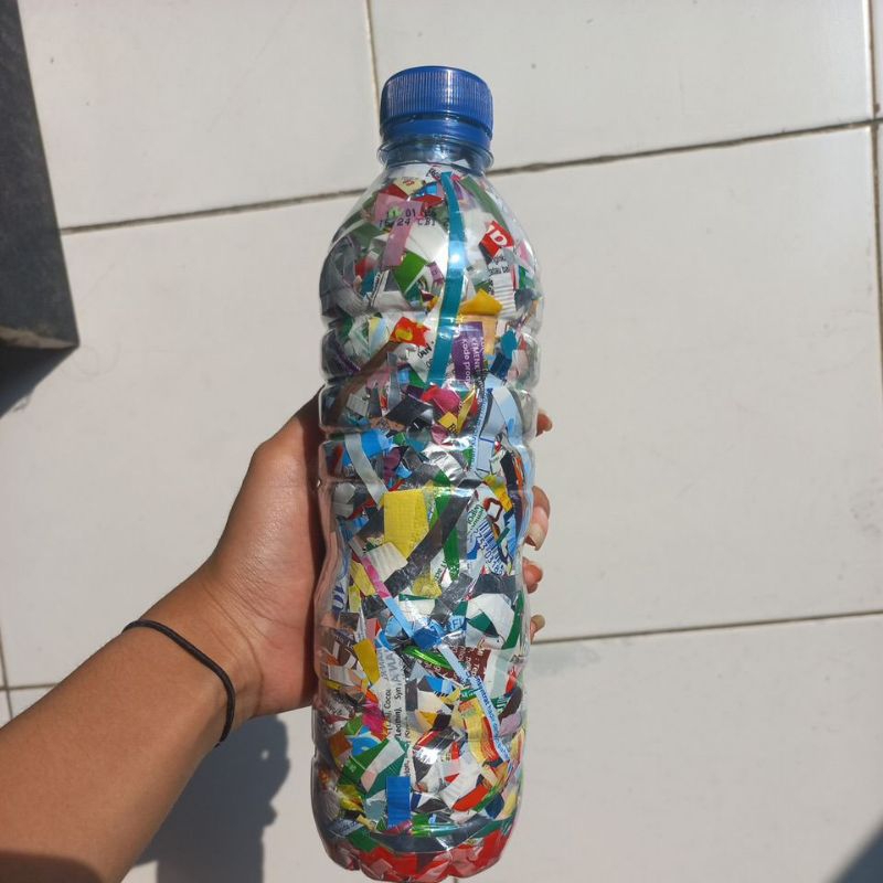 Jual Ecobrick Botol plastik bata ramah lingkungan 600ml BOTOL AQUA ...