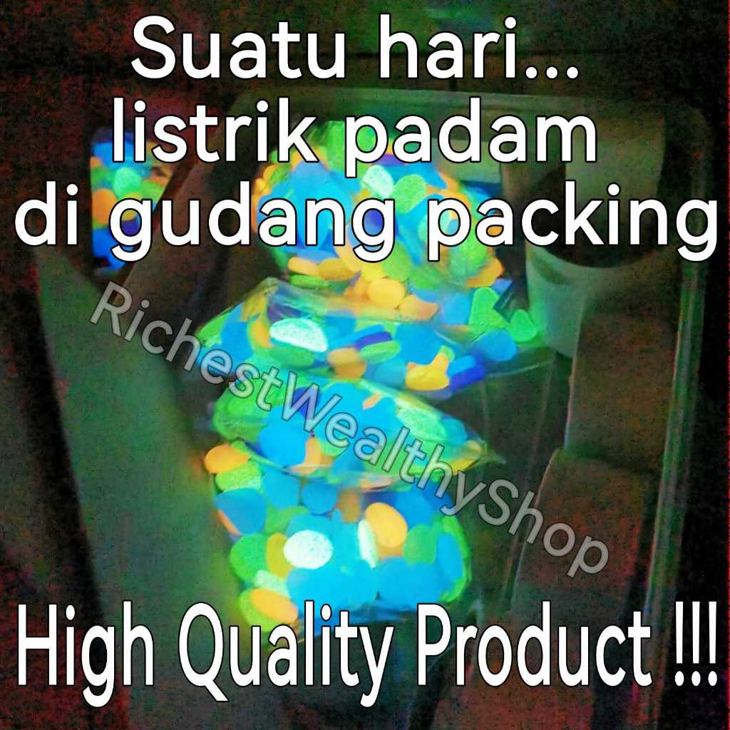 Jual Batu hias glow 100pcs in the dark dekorasi akuarium garden kebun ...