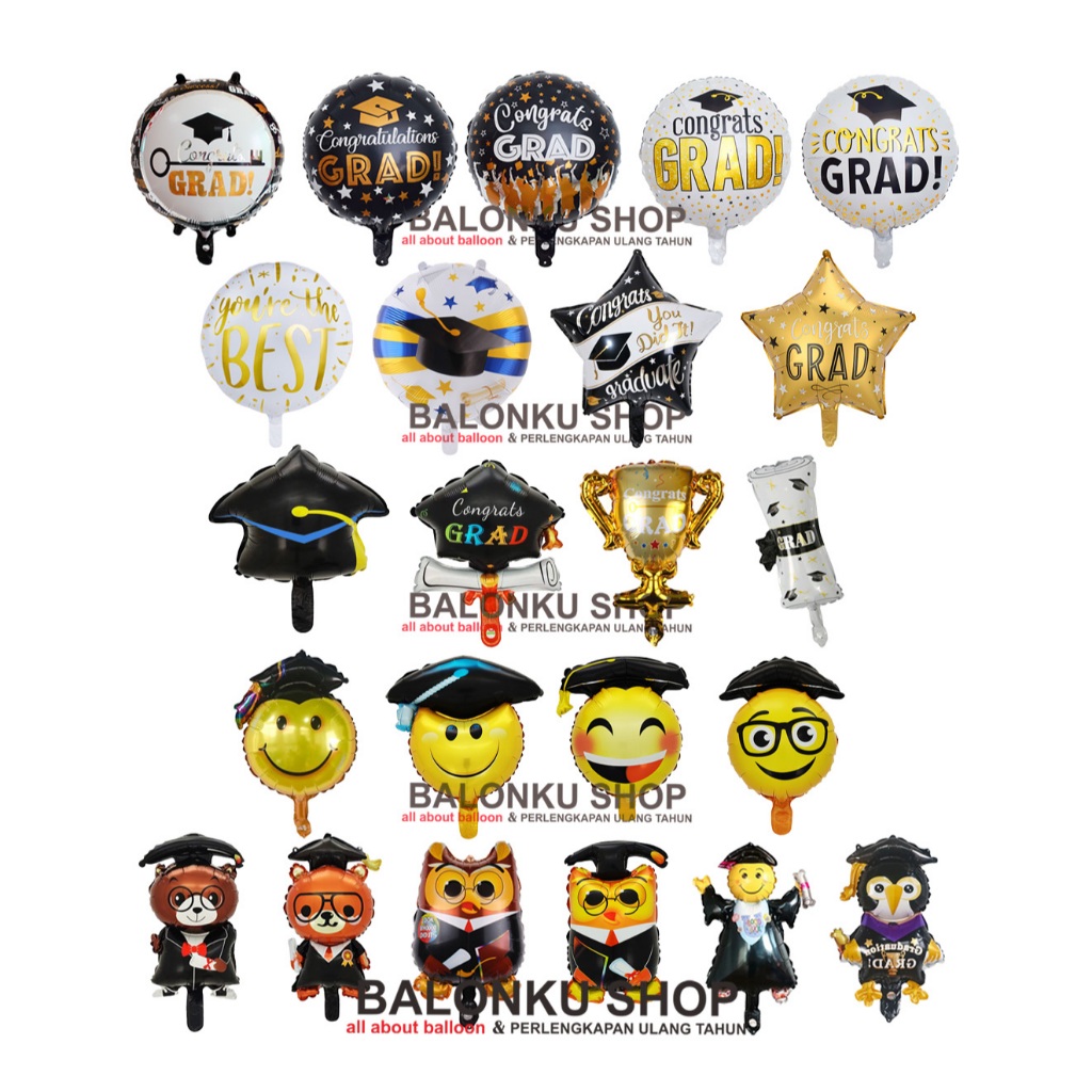 Jual Balon Foil Graduation Sarjana / Balon Graduation / Balon Wisuda ...