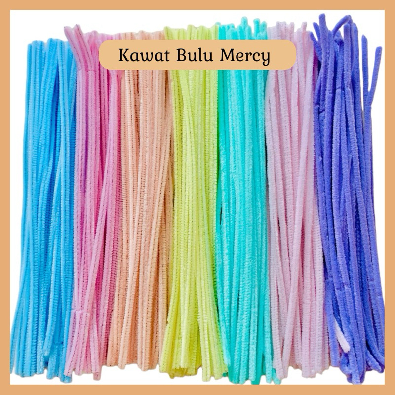 Jual Pipe Cleaner Bulu Mercy 30cm Batang Pelintir Per Biji Warna ...