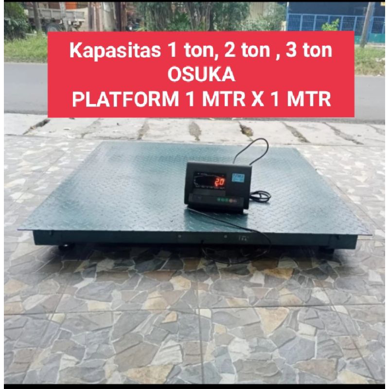 Jual Timbangan Duduk Digital Lantai / Floor Scale 1 ton atau 2 Ton size ...