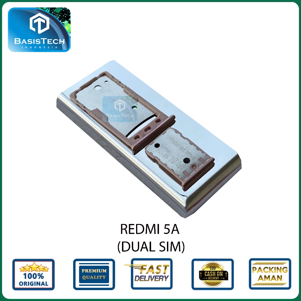 Jual SIMLOCK TEMPAT KARTU SIM TRAY XIAOMI REDMI 5A DUAL SIM ORIGINAL ...