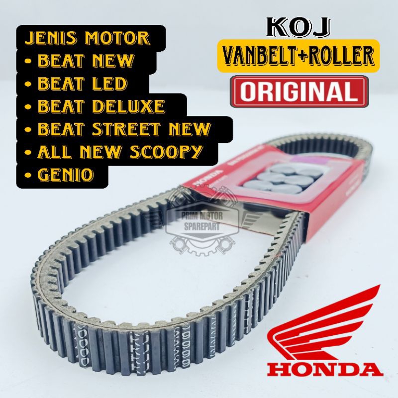 Jual VANBELT ORIGINAL V-BELT SET ROLLER BEAT LED, BEAT STREET SPORTY, ALL NEW SCOOPY, GENIO ...