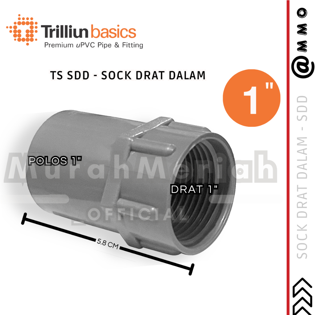 Jual SOCK DRAT DALAM SDD 1 INCH TRILLIUN TS - FAUCET SOCKET AW 1 DIM ...