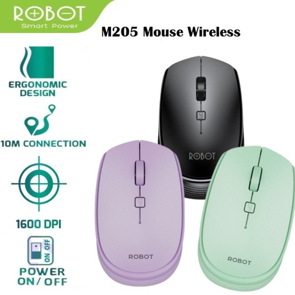 Jual ROBOT USB Mouse Wireless Optical 2.4Ghz Include Baterai | Shopee ...