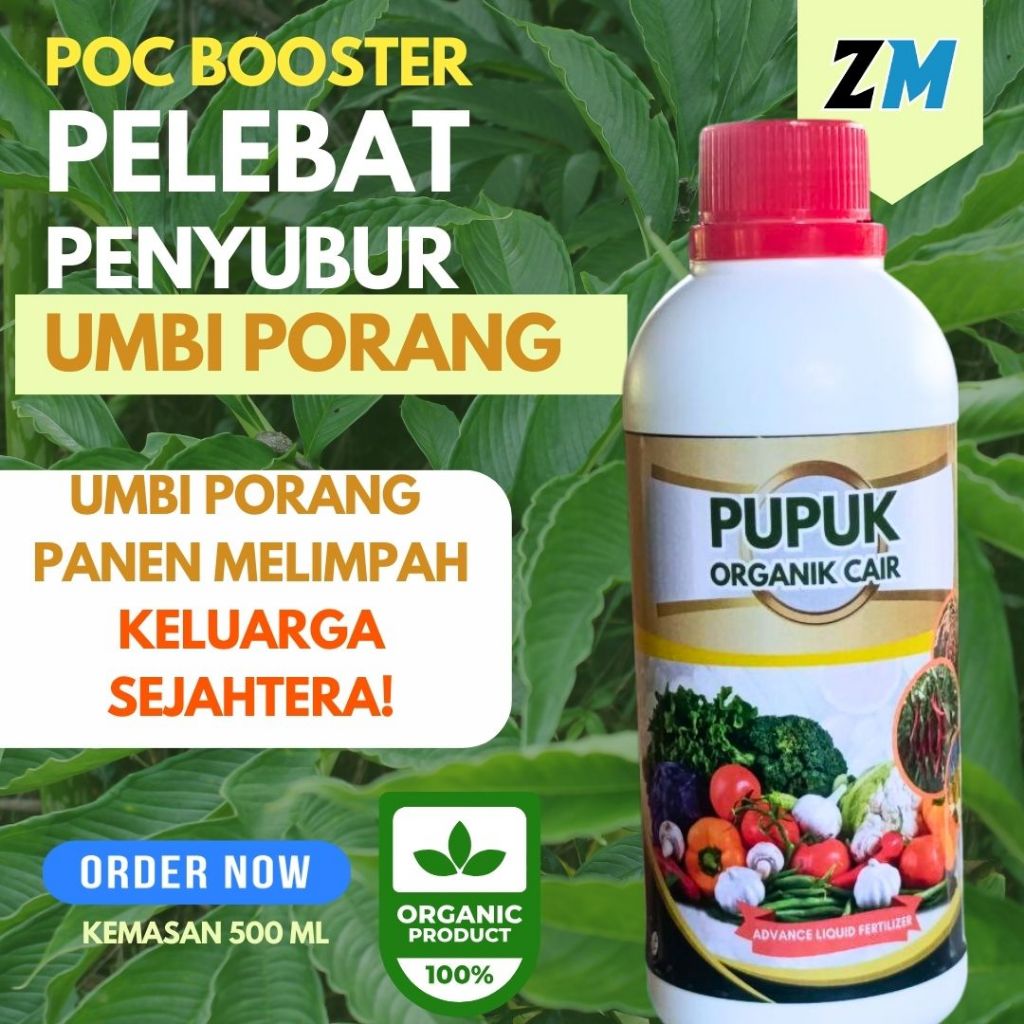 Jual Pupuk Booster Pembesar Umbi Porang Organik Cair Penyubur Pelebat Buah Ori 500 ml | Shopee ...