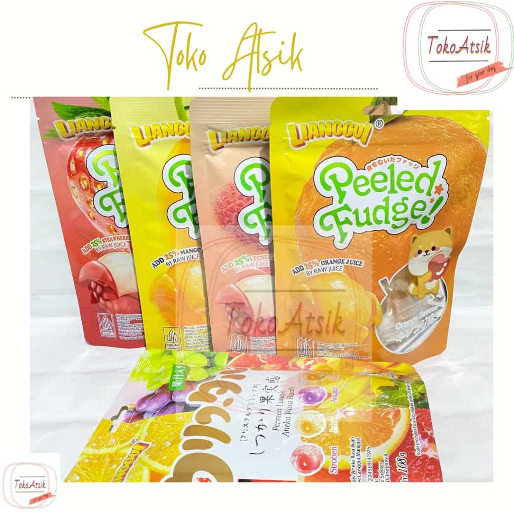 Jual Lianggui Peeled Fudge 108g Permen Lunak Rasa Jeruk Strawbery ...