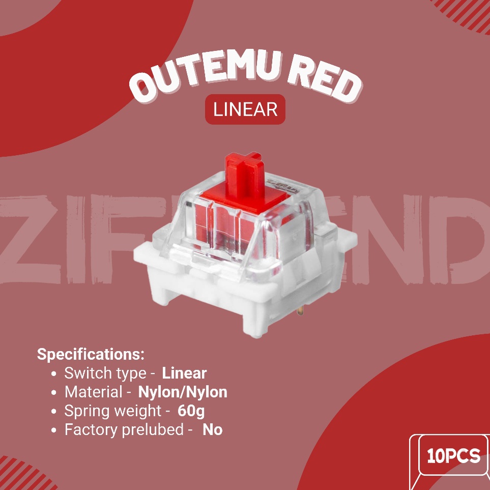 Jual Produk Keren Outemu Red Linear Switch Mechanical Keyboard ...
