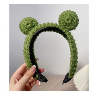 Jual AKSESORIS RAMBUT BANDO RAJUT KEKINIAAN MOTIF KODOK BANDO CUCI MUKA ...