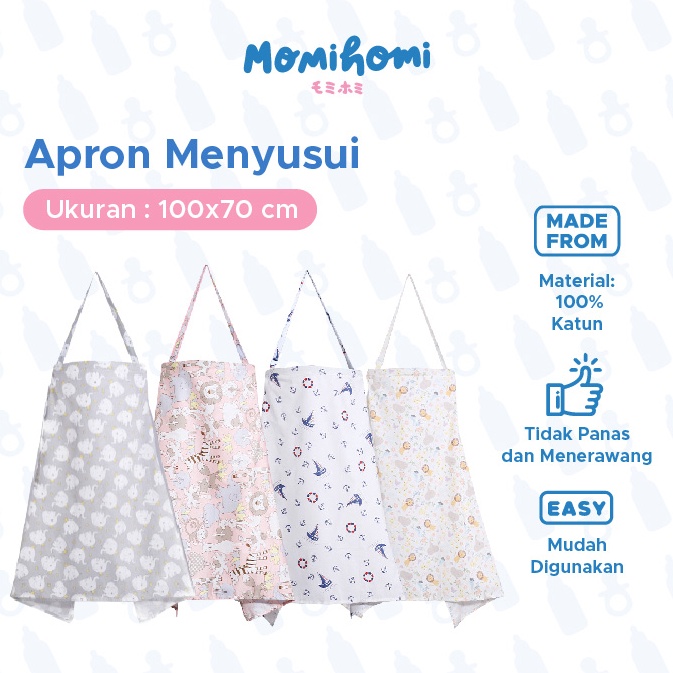 Jual SHOPEE MALL MOMI HOMI Apron Menyusui Tidak Nerawang Nursing Apron ...