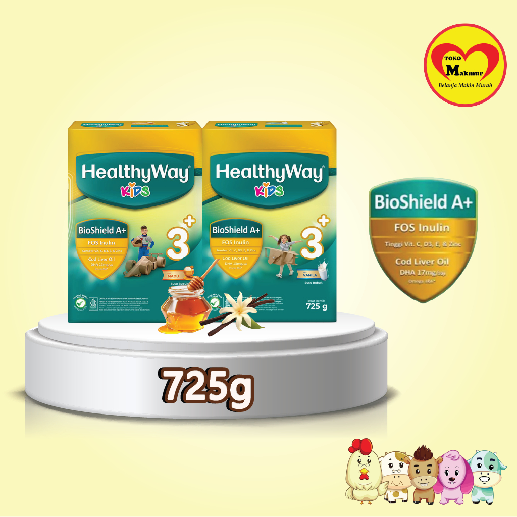 Jual Healthy Way Kids 3+ Vanila / Madu 725Gr / Toko Makmur Gresik ...