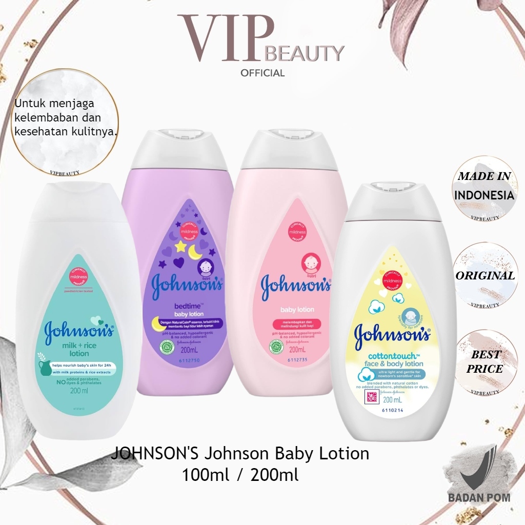 Jual JOHNSON'S Johnson Baby Lotion 100ml / 200ml | Reguler | Milk ...