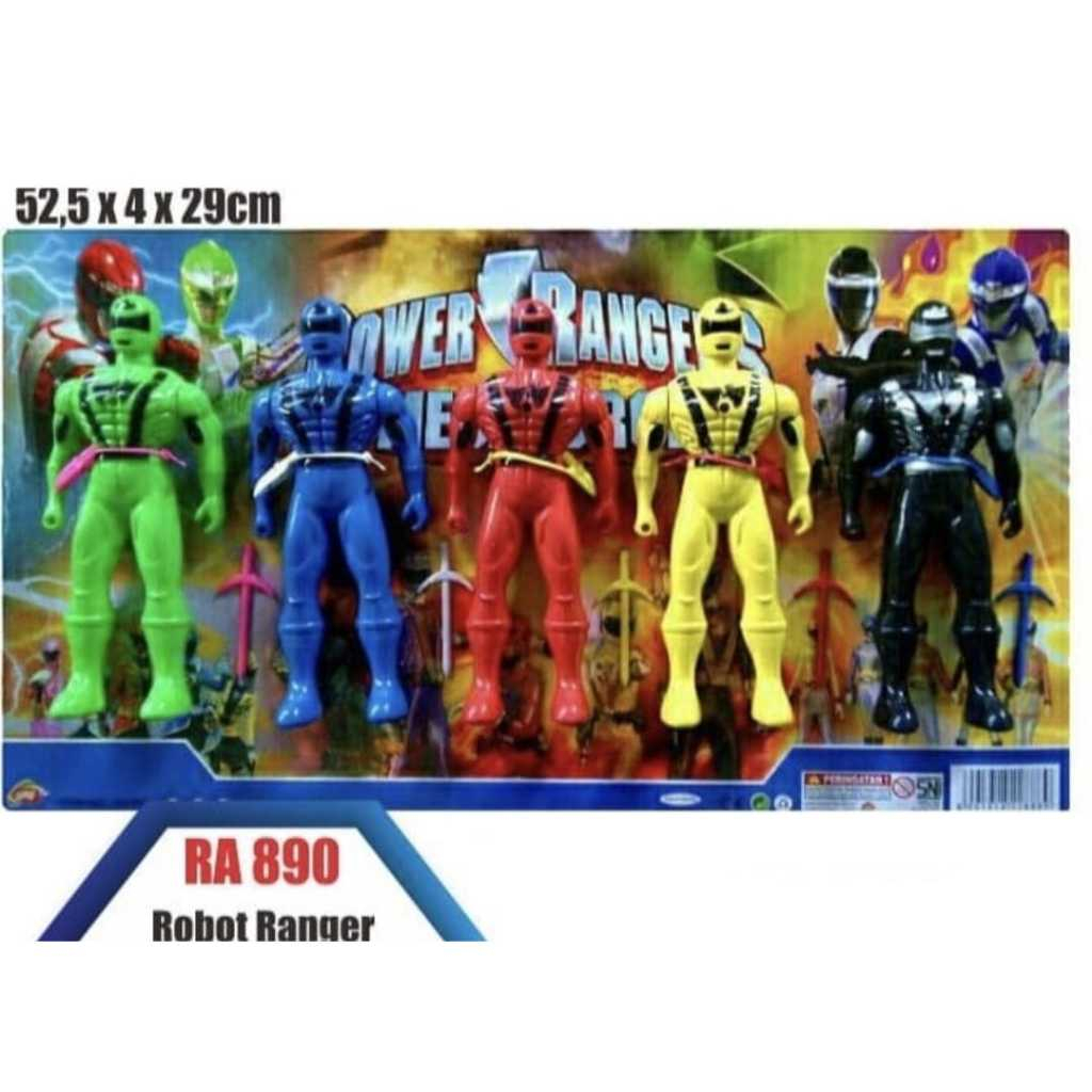 Jual MAINAN ROBOT POWER RANGER 5PCS RAA890 | Shopee Indonesia