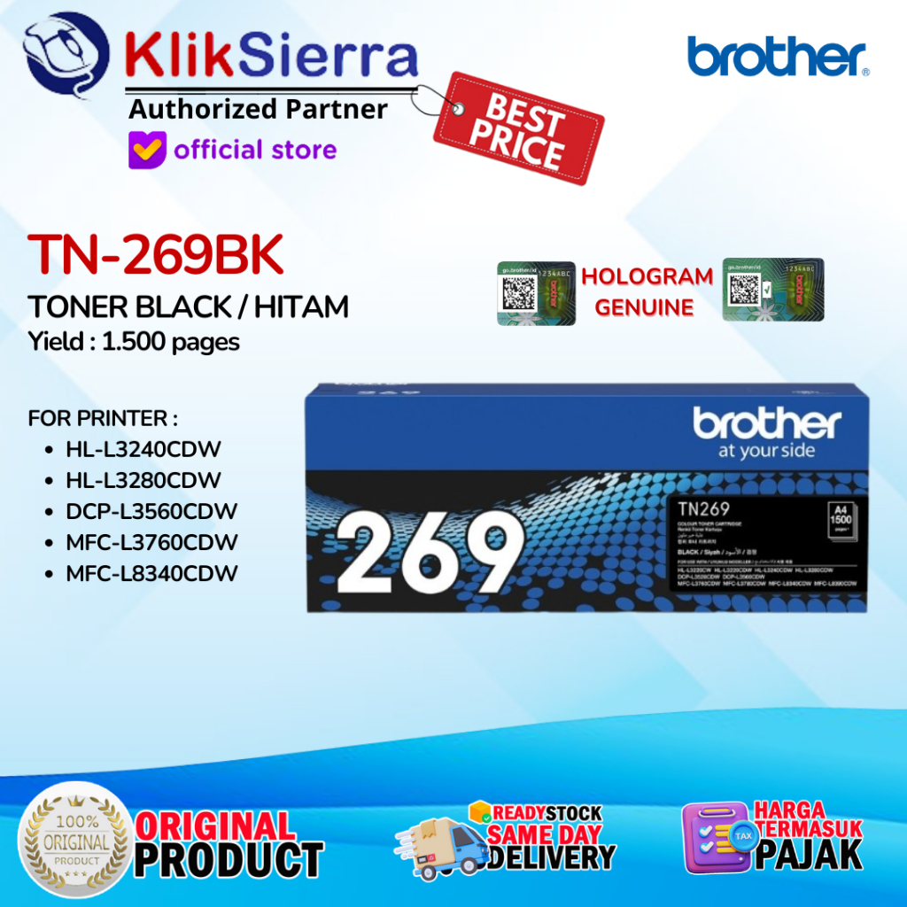 Jual BROTHER TN-269 For Printer HL-L3240CDW / L3280CDW / L3560CDW ...