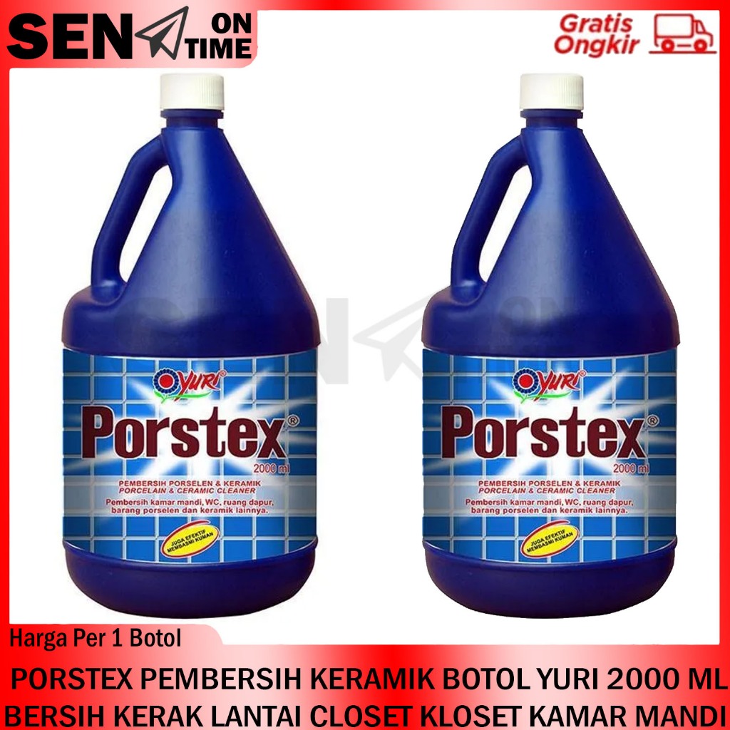 Jual Pembersih Keramik Kerak Lantai Porstex 2000 Ml Closet Kloset Botol ...