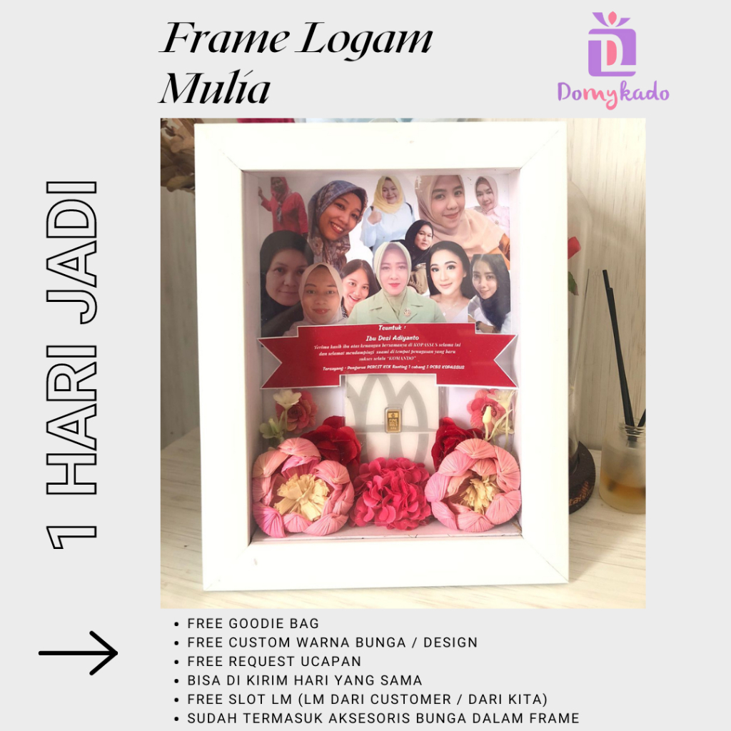 Jual BINGKAI (FRAME) LM LOGAM MULIA PLUS EMAS ANTAM 0,5 GRAM, KADO ...