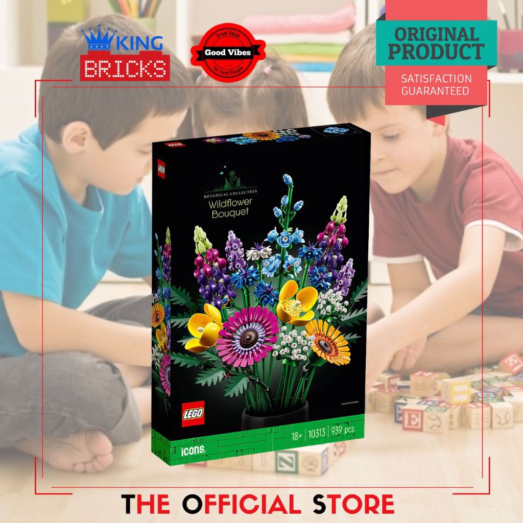Jual LEGO Original ICONS 10313 Wildflower Bouquet - Mainan Anak Koleksi ...