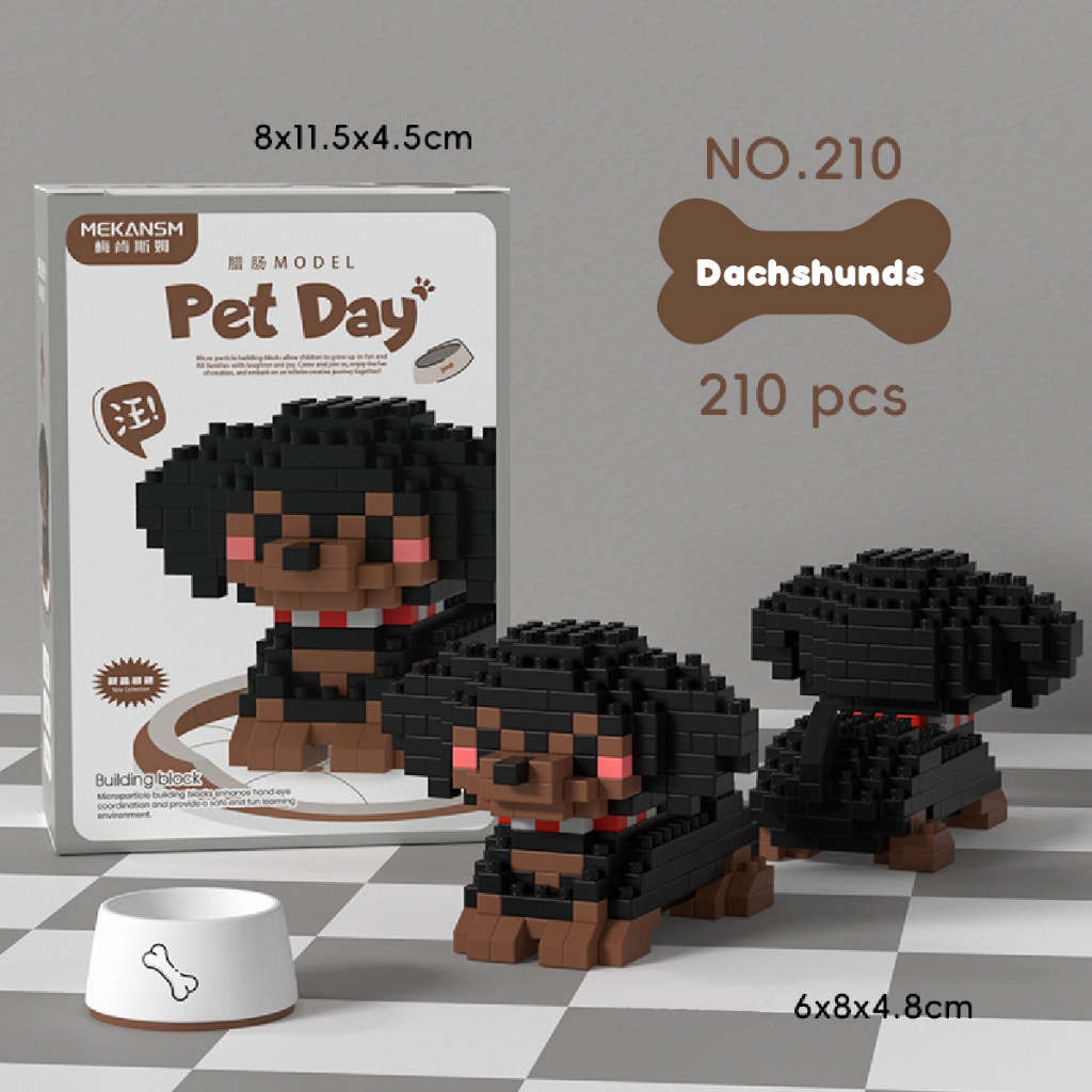 Jual BLOCK CITY - Puzzle Block Hachimi Dog & Cat Block Balok susun ...