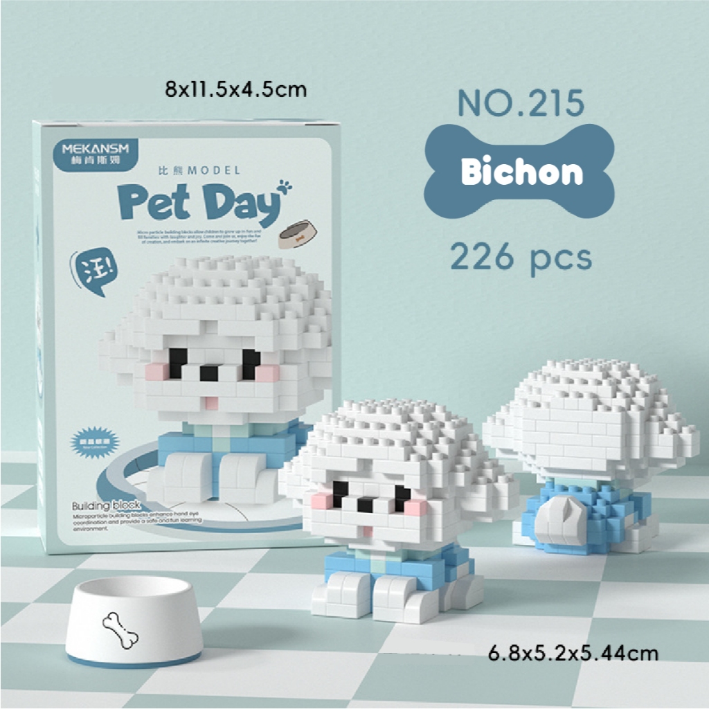 Jual BLOCK CITY - Puzzle Block Hachimi Dog & Cat Block Balok susun ...