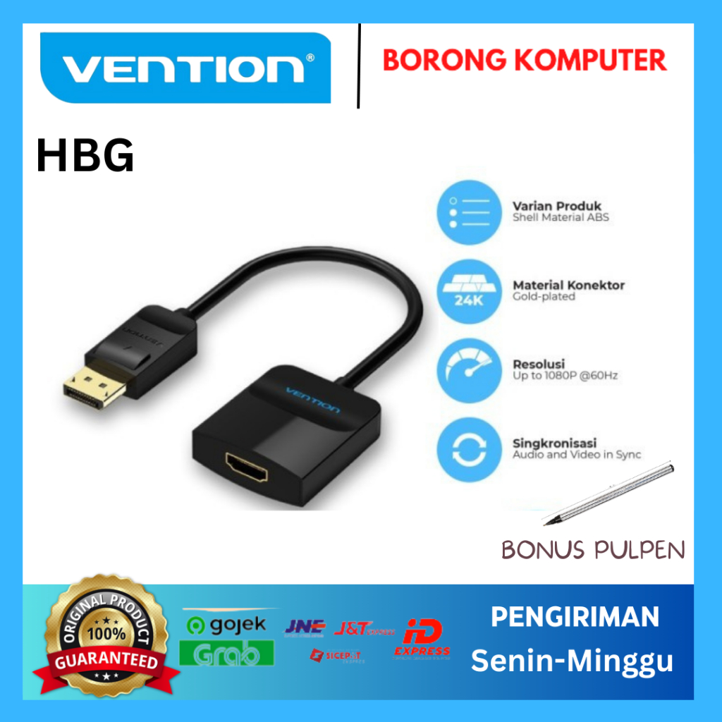 Jual Vention Adapter Converter DisplayPort (DP) Male to HDMI Female ...