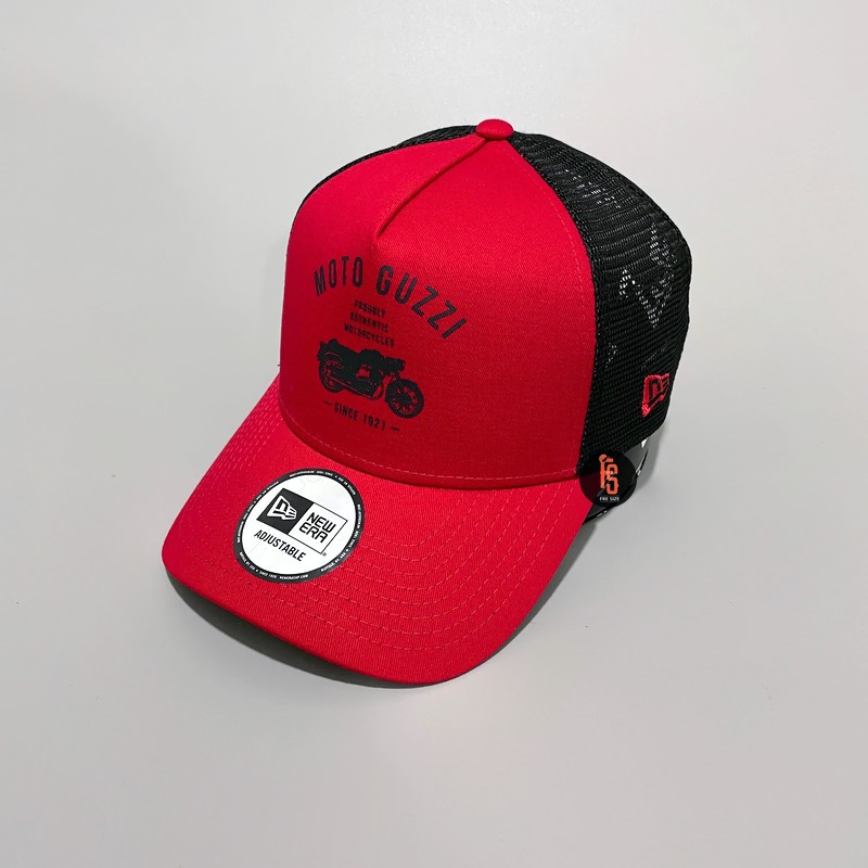 Jual TOPI NEW ERA ORIGINAL TRUCKER HERITAGE MOTO GUZZI RED BLACK ...