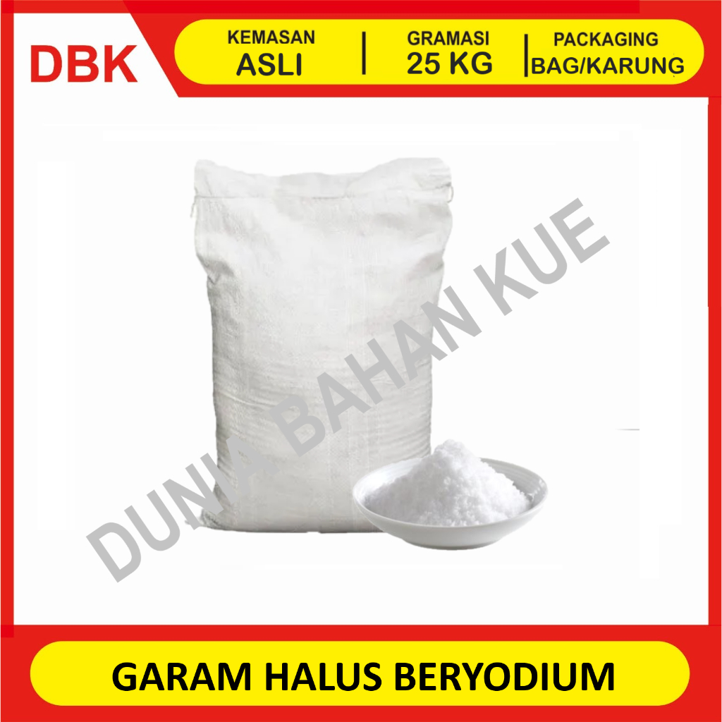 Jual GARAM HALUS PREMIUM BERYODIUM - 1 BAG 25 KG | Shopee Indonesia