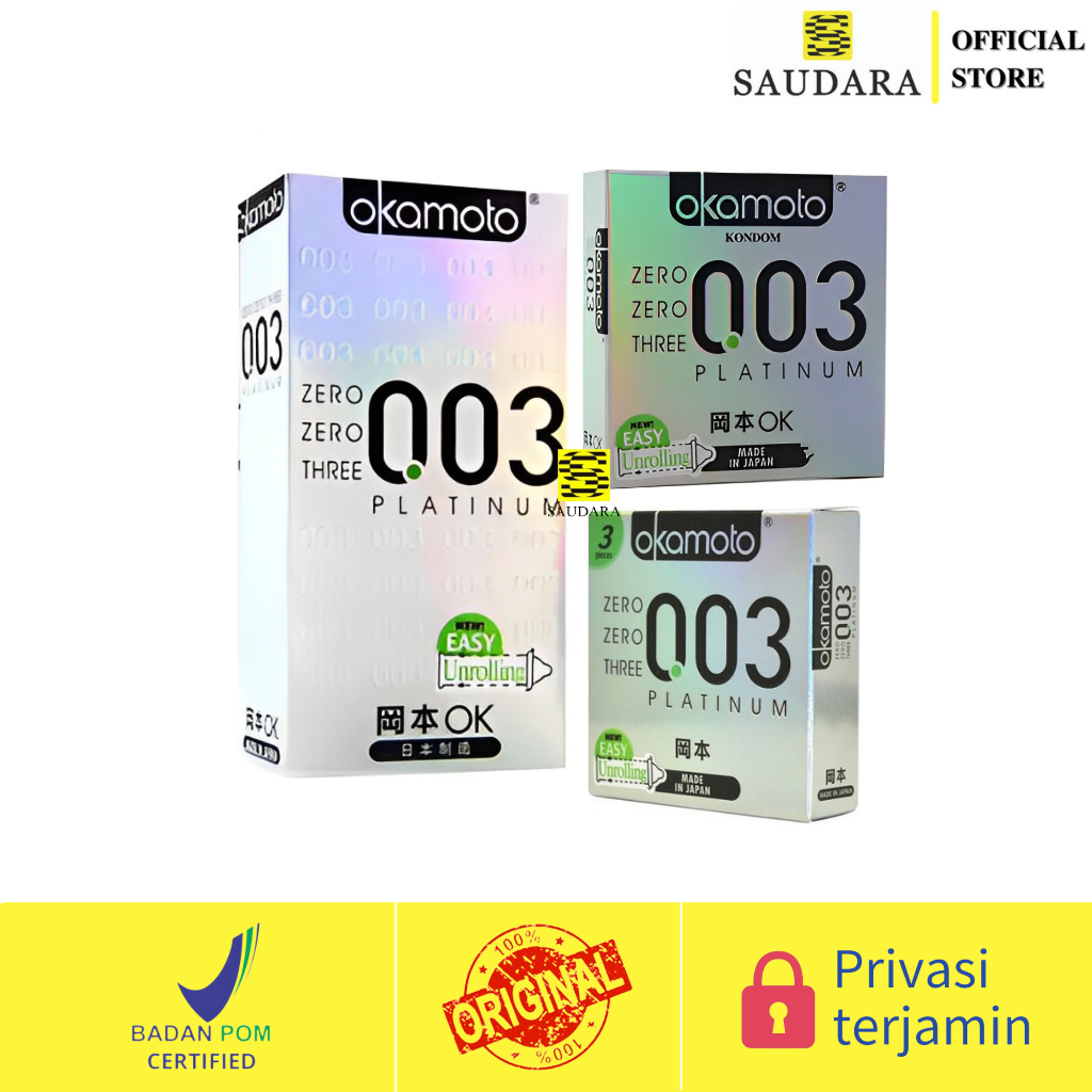 Jual Kondom Okamoto 003 Platinum (Isi 2), (Isi 3), (Isi 10) | Shopee Indonesia