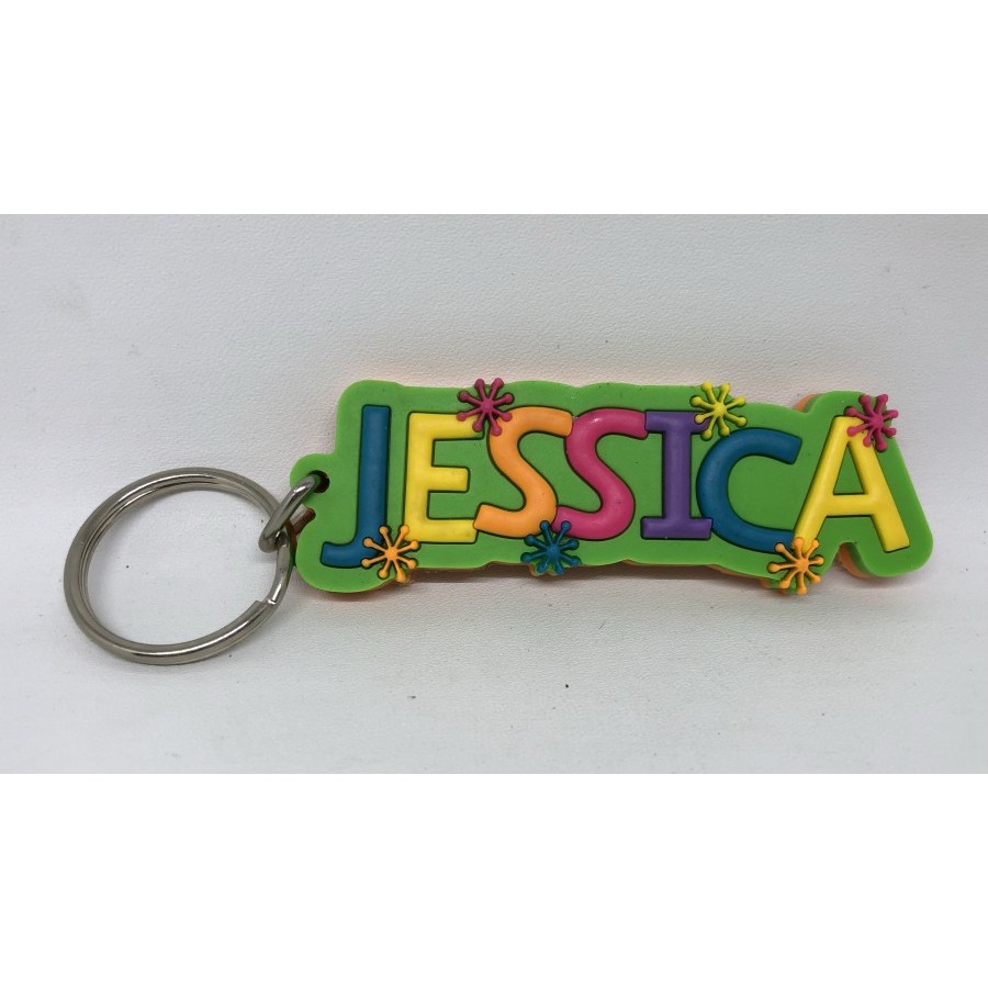Jual JESSICA Gantungan Kunci Keychain Nama Letter Huruf Name Inisial ...