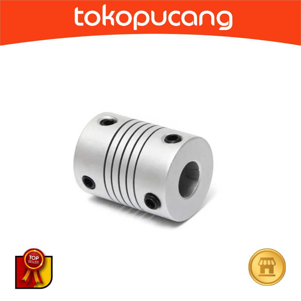 Jual 3D Printer Flexible Shaft Coupling CNC Stepper Motor 5x8 / D19 L25 ...