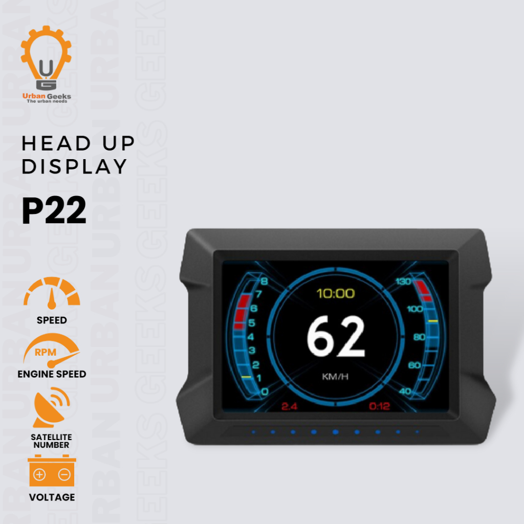 Jual Head Up Display P22 Speedometer Dual System HUD OBD2 GPS | Shopee ...