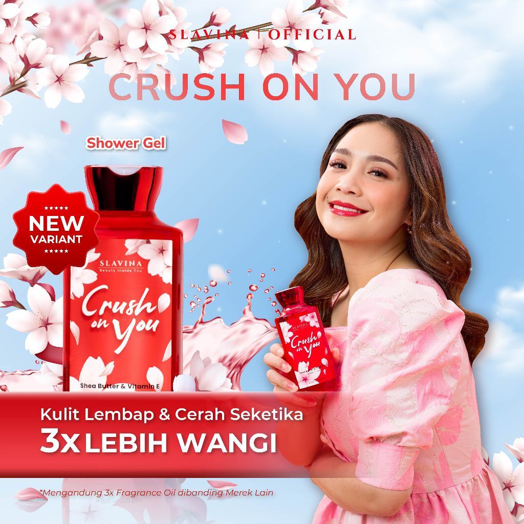 Jual SLAVINA Body Lotion & Shower Gel by Nagita Slavina | Spill The Night, Endless Blossom, Red ...