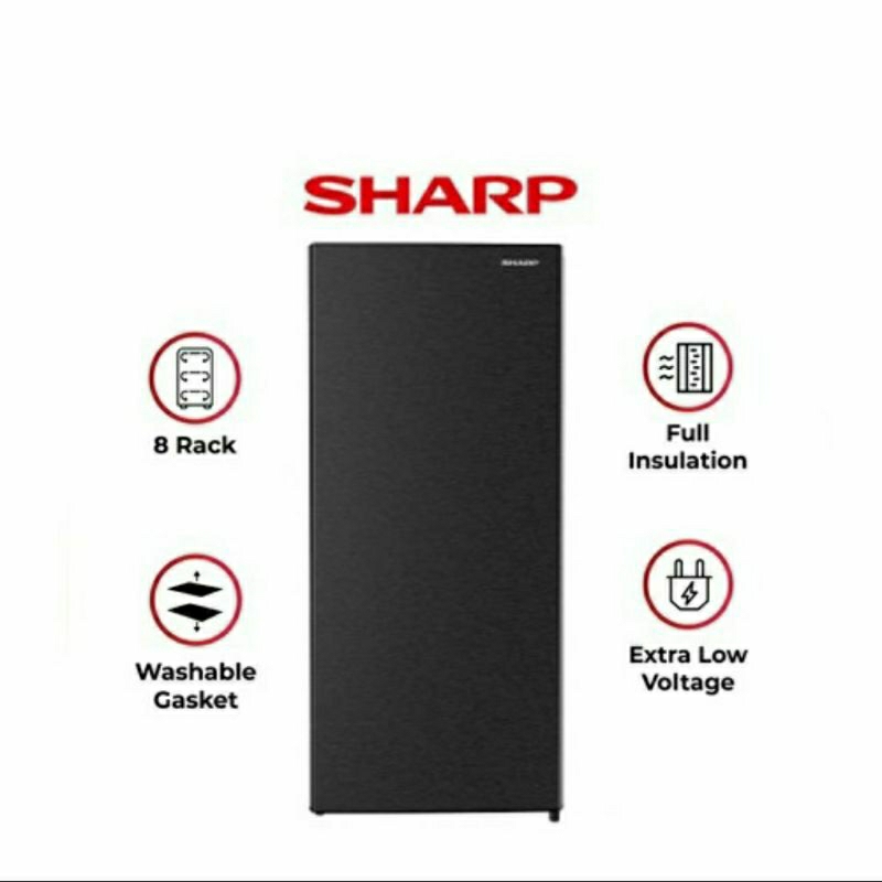 Jual Sharp FJ-M198A-HS Standing Freezer 185 L Freezer Berdiri 8 Rak ...