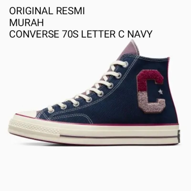 Jual Converse Chuck 70s Hi Wordmark Letter C Obsidian Navy a07980c ...