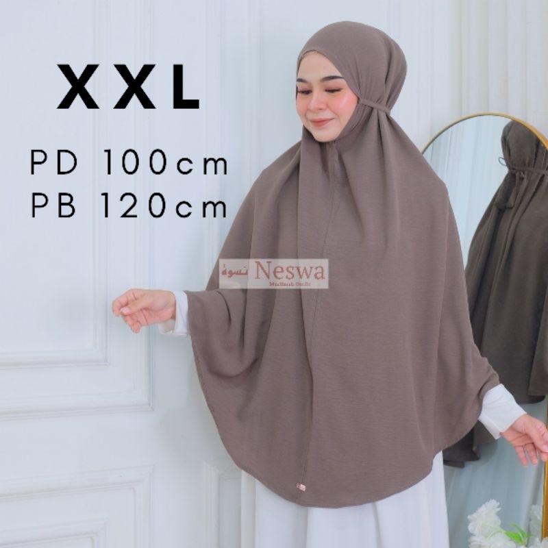 Jual Bergo Khimar Crinkle Airflow Premium Jumbo XXL | Shopee Indonesia