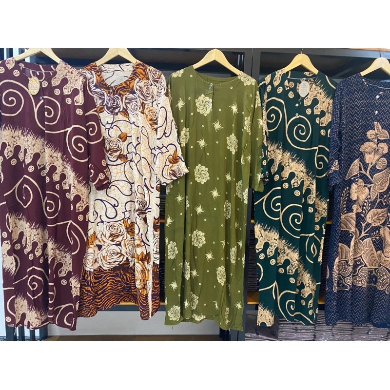 Jual Gamis batik motif terbaru gamis ukuran standar dan jumbo | Shopee ...