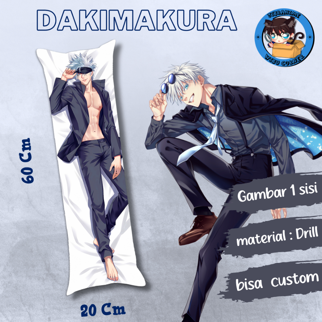Jual dakimakura / guling GOJOU JUJUTSU KAISEN / ukuran 20x60cm / sudah ...