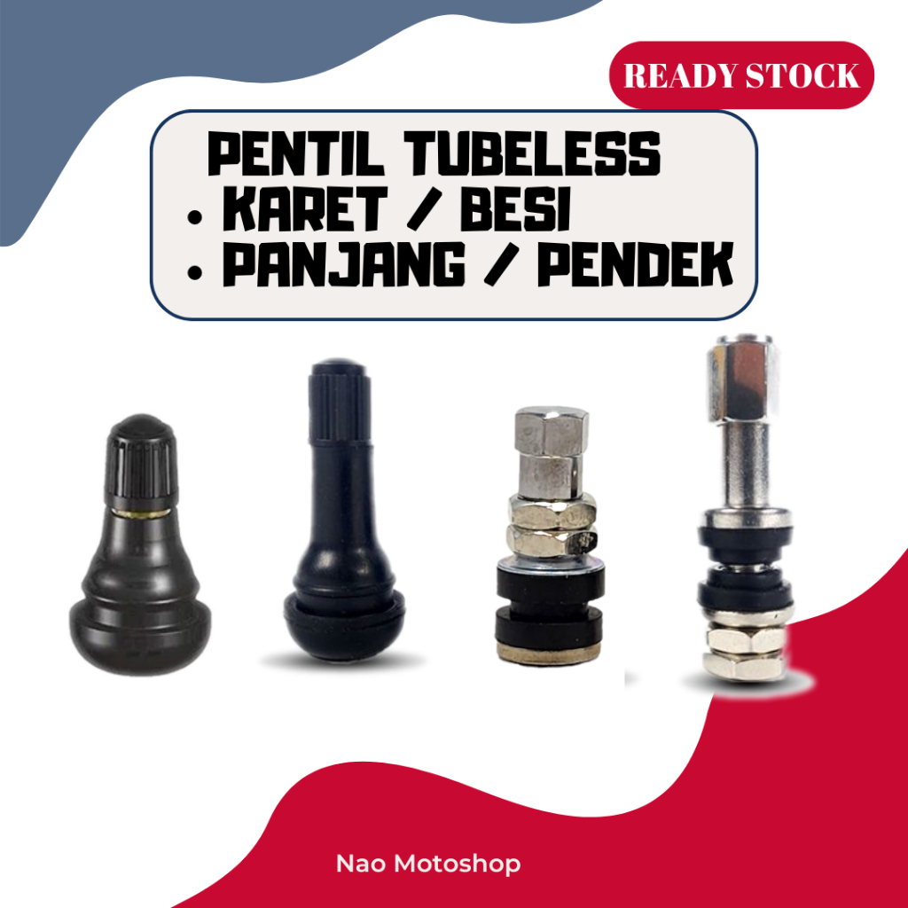Jual PENTIL BAN TUBELESS - KARET BESI / PANJANG PENDEK STD GERMANY ...