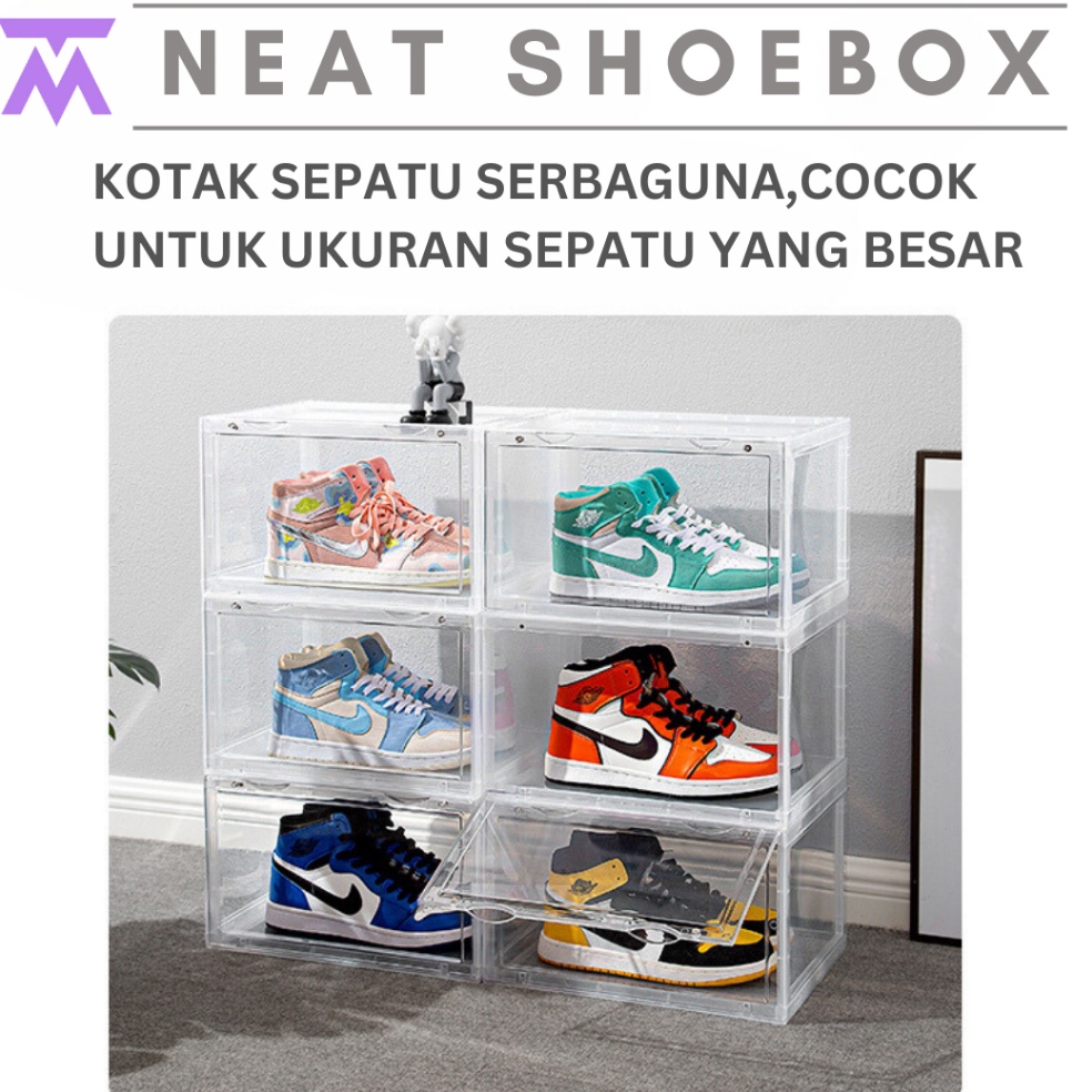 Jual Harga Murah Kotak Sepatu Transparan Premium Ukuran Besar Full ...