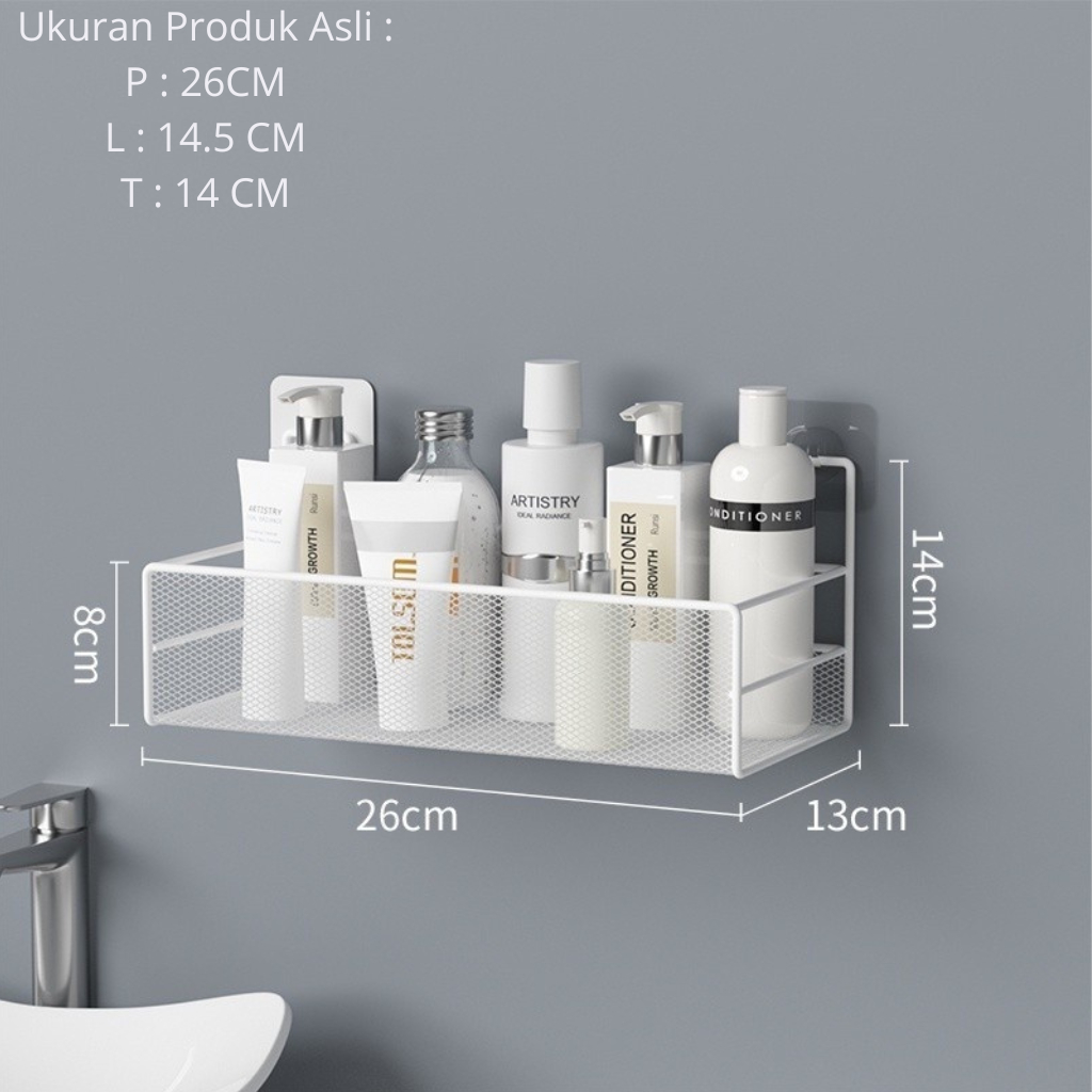 Jual CL Rak Besi Kamar Mandi Tempel Dinding Keramik Rak Tempat Sabun ...