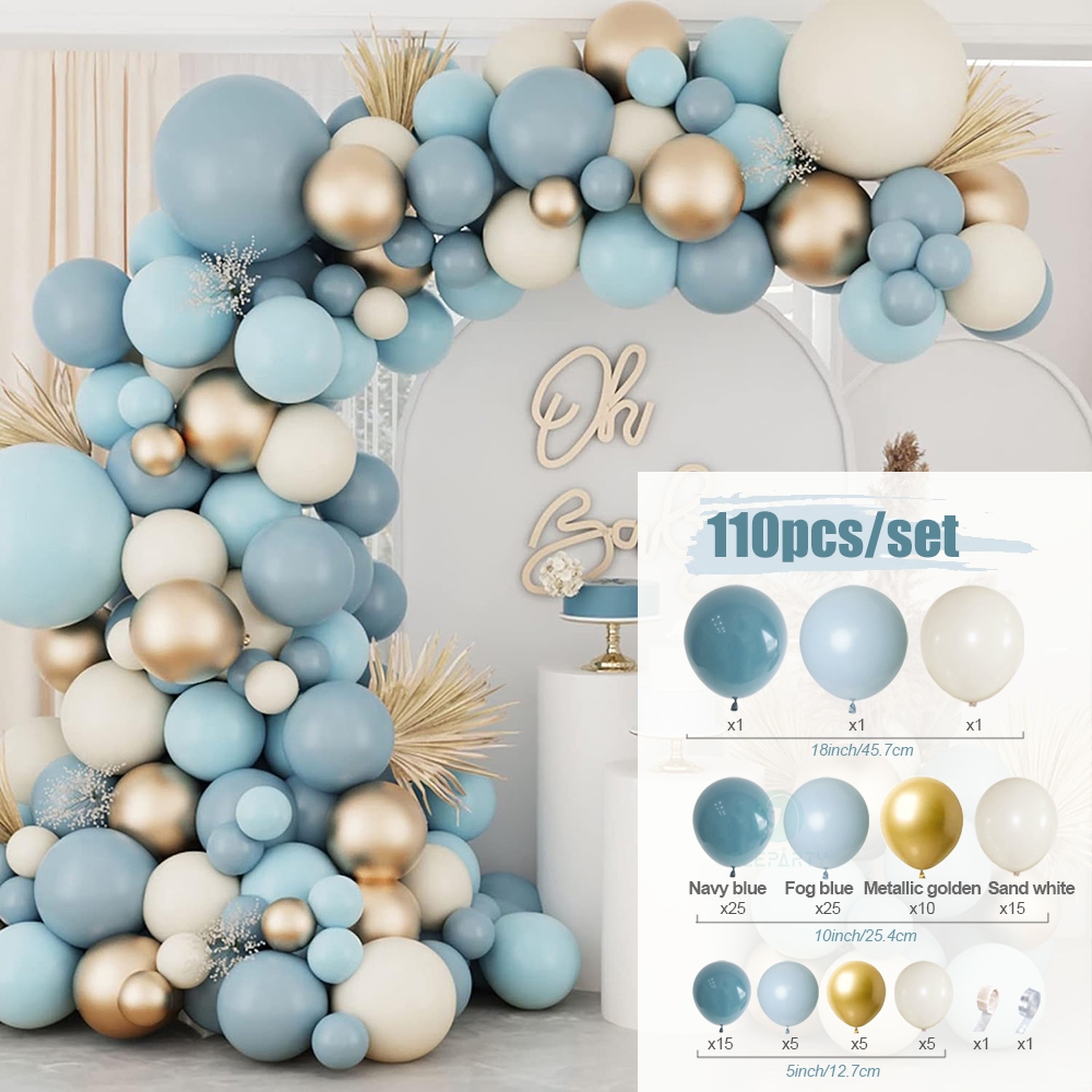Jual GeeParty Biru Matte Retro Set Confetti Balon Set Metalik Untuk ...